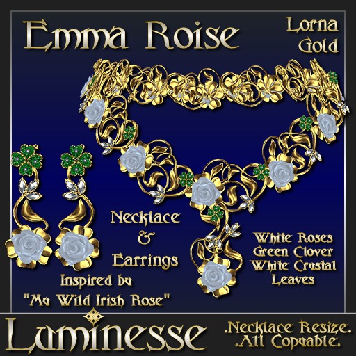 Second Life Marketplace - EMMA ROISE Lorna Necklace & Earrings Set ...
