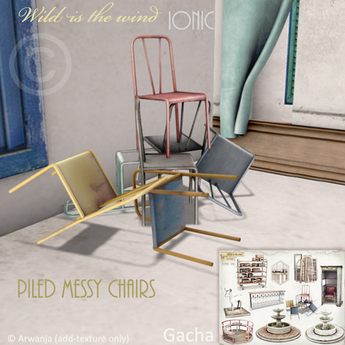 Second Life Marketplace - *ionic* Piled Messy Chairs