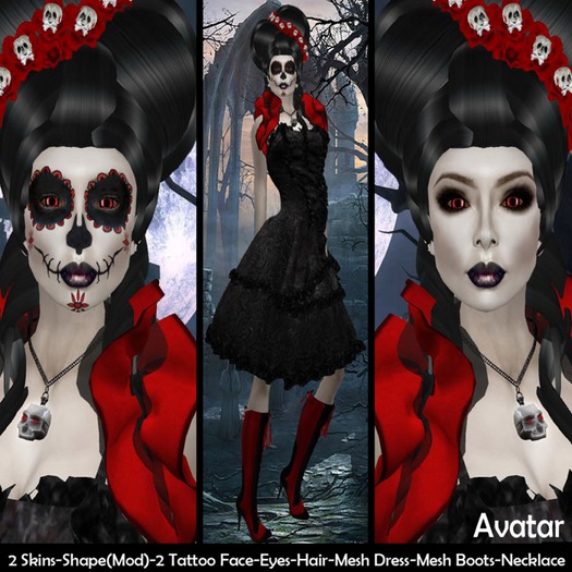 Second Life Marketplace - Female Avatar - (Death Girl)-(Nina De La ...