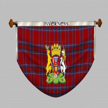 Second Life Marketplace - INVERNESS TARTAN AND COAT OF ARMS HANGING VALENCE