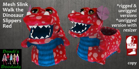 Second Life Marketplace - Dondi's Doodads Mesh Slink Walk the Dinosaur ...