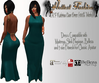 Second Life Marketplace - .:H.F Katrina Cian Long Dress (100% Mesh)