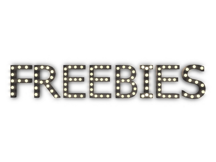 Second Life Marketplace - [Px] "FREEBIES" Illuminated Light Bulbs Sign