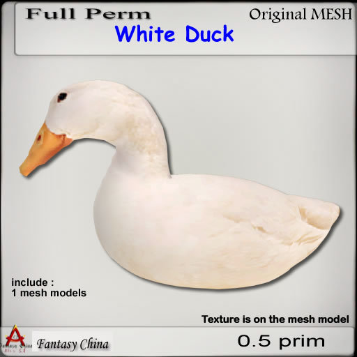 Second Life Marketplace - FC- Mesh White Duck full perm