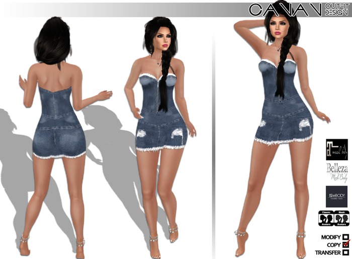 Second Life Marketplace Canan Outfit Jeans Sun