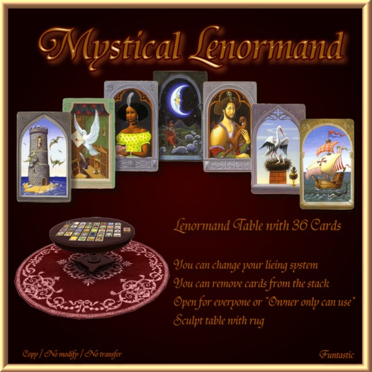 Second Life Marketplace - Mystic Lenormand Box Marketplace