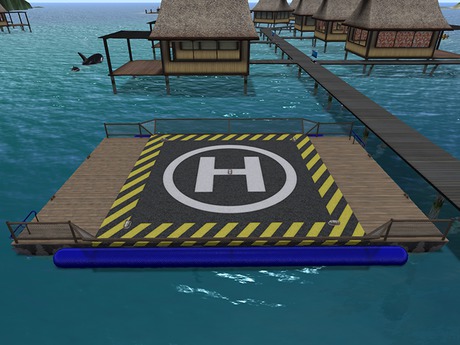 Second Life Marketplace - Acme Floating Helipad Deck (working Landing lights)