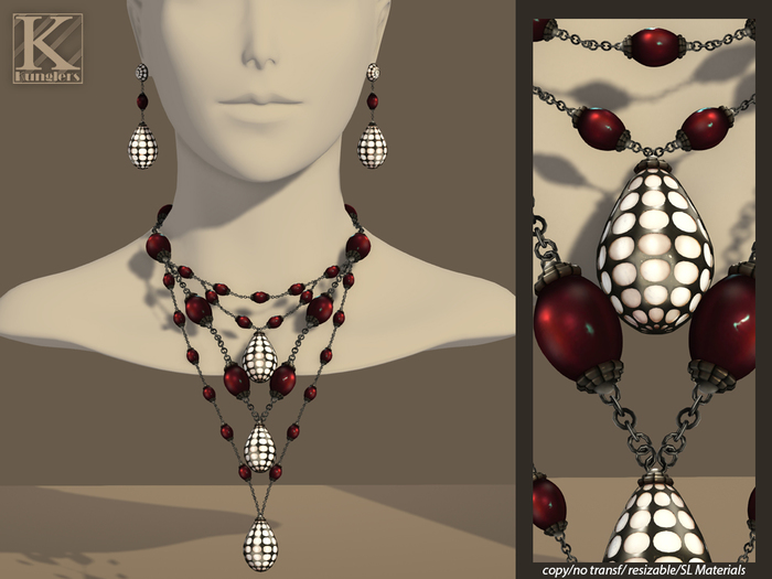Second Life Marketplace - (Kunglers) Amora set - Silver ruby