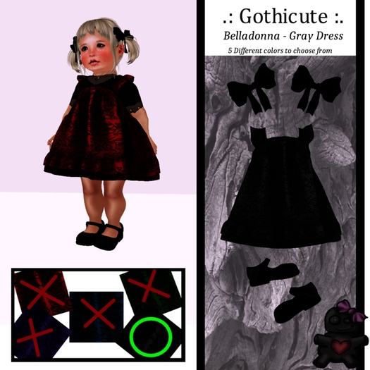 Second Life Marketplace - .: Gothicute :. Belladonna - Gray (TD Baby&Kid)