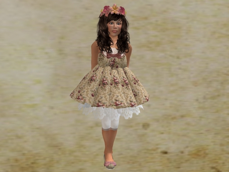 Second Life Marketplace - Romantic Vintage Roses Dress