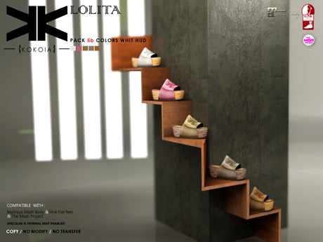 Second Life Marketplace - LolitaShoes :: Shoes :: 5b Colors :: {kokoia}