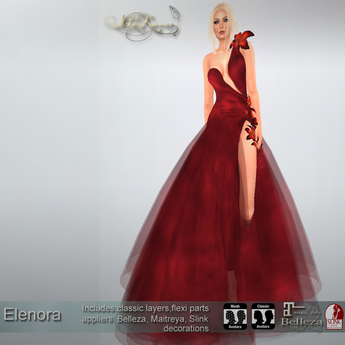 Second Life Marketplace - .:FlowerDreams:.Elenora - red