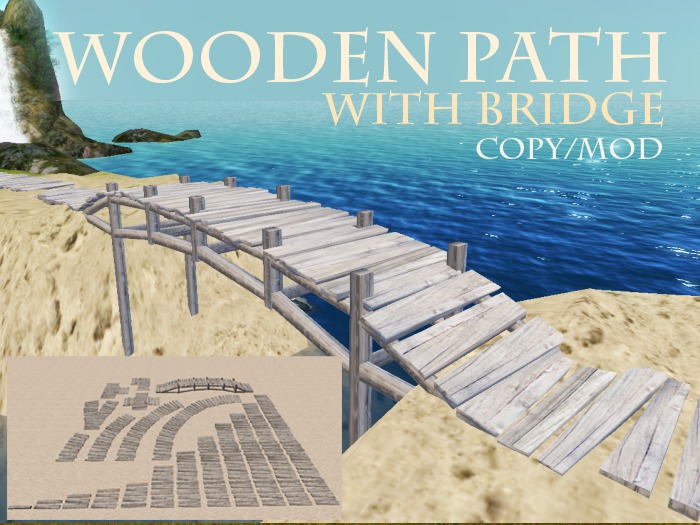 Second Life Marketplace - Wooden Path ideal modular wooden beach path ...