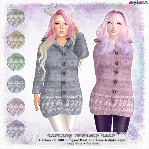Second Life Marketplace - [ bubble ] Catlady Snuggly Coat w/ HUD