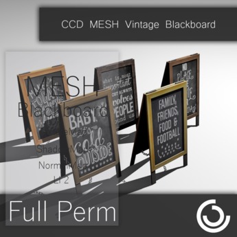 Second Life Marketplace - MESH Vintage Blackboard