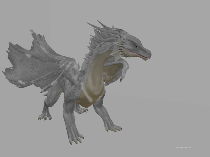 Second Life Marketplace - White Dragon Textures for Dreamcrawler feral ...
