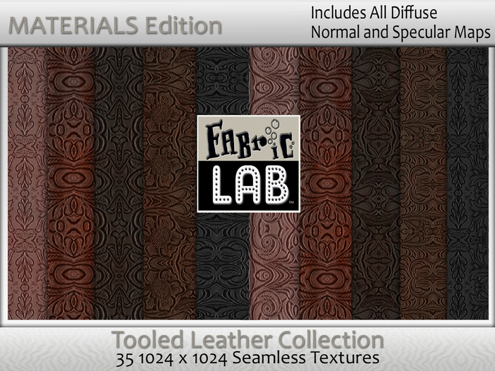 Second Life Marketplace - Fabric Lab ME Tooled Leather Texture ...