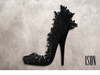 Second Life Marketplace - ISON - lace feather heels (black)