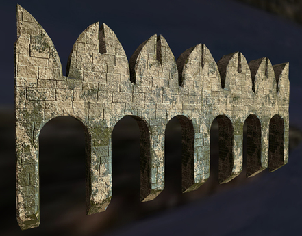 Second Life Marketplace - elven burg-Battlement#box