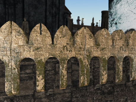 Second Life Marketplace - elven burg-Battlement#box