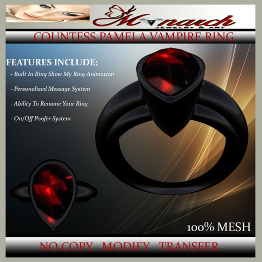 Second Life Marketplace - Countess Pamela Vampire Ring