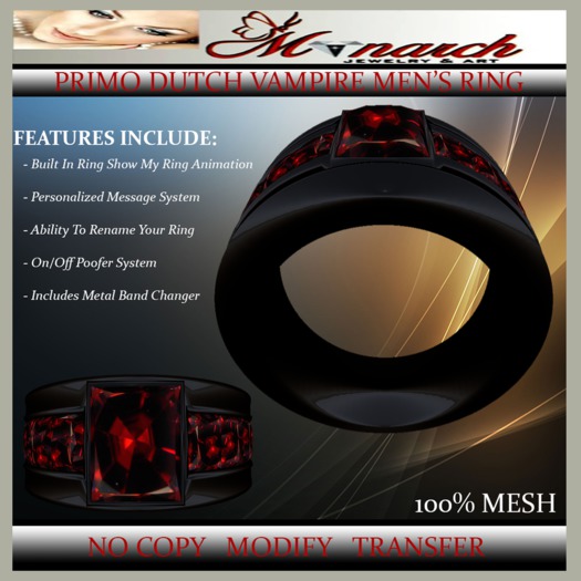 Second Life Marketplace - Primo Dutch Vampire Men's Ring
