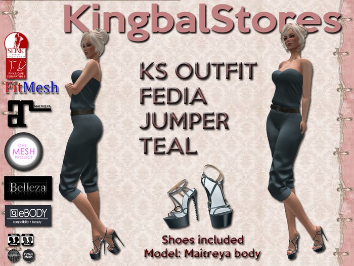Second Life Marketplace - KS OUTFIT FEDIA JUMPER TEAL
