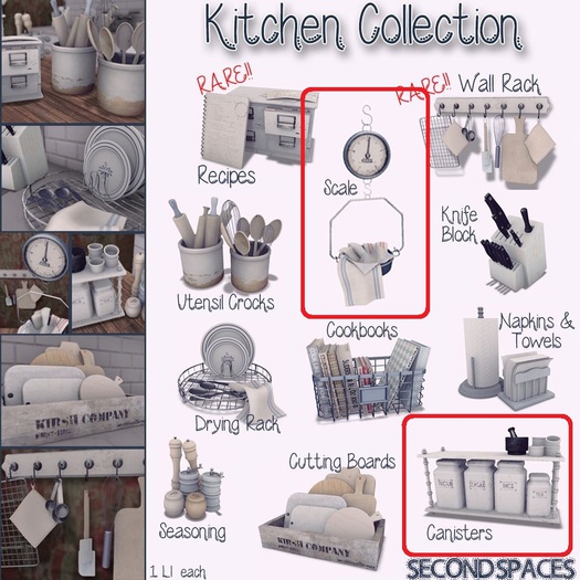 Second Life Marketplace - Second Spaces - Kitchen Collection - scale