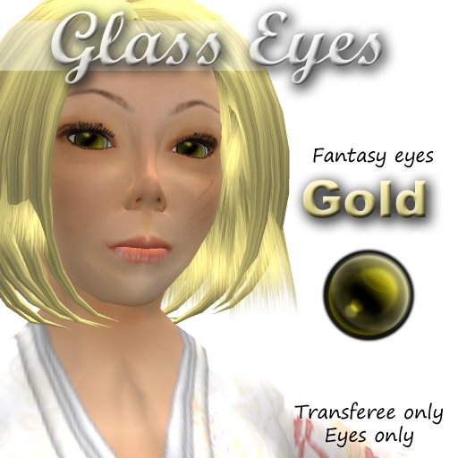 Second Life Marketplace - GlassEyes (Gold) SLX