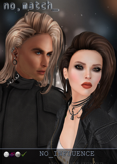 Second Life Marketplace - no.match_ ~ NO_INFLUENCE ~ Pack of BLACKS