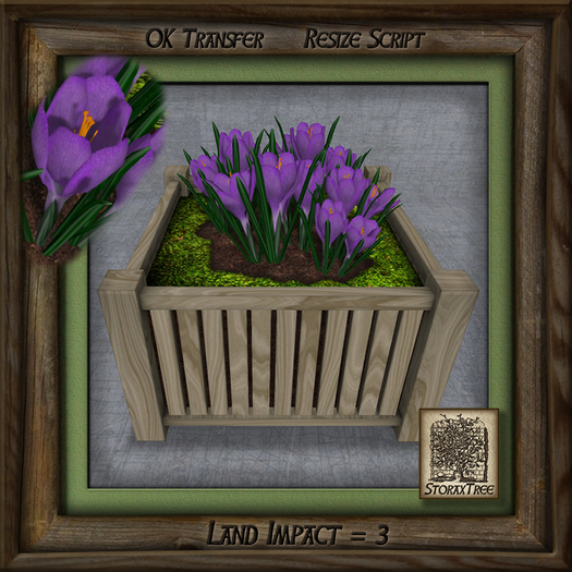 Second Life Marketplace - Crocus Wood Planter Db