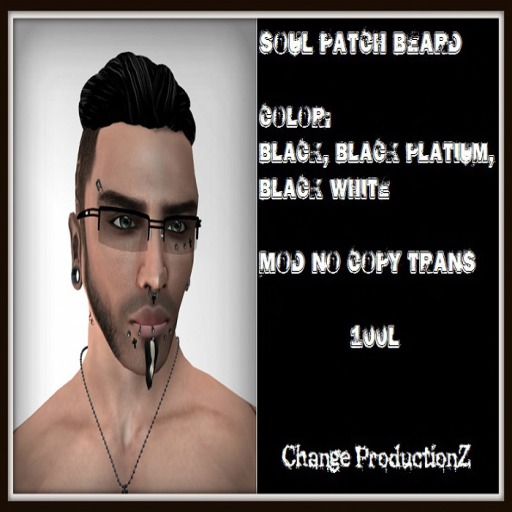 Second Life Marketplace - .::C.P::. SOUL PATCH BEARD PACK