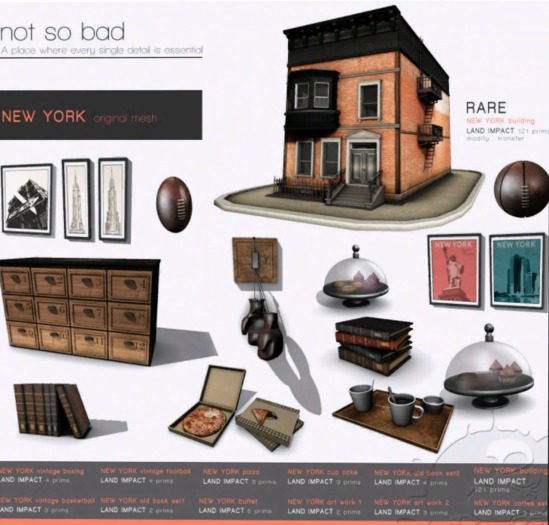 Second Life Marketplace - not so bad . NEW YORK gacha . mesh . coffee ...
