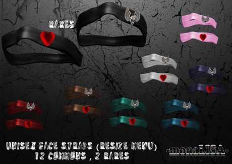Second Life Marketplace - -mL- Nose Strap Skull - Red