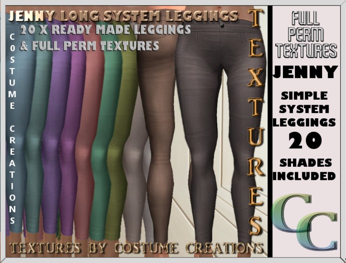 Second Life Marketplace - JENNY LONG LEGGINGS & CLOTHES FULL PERM TEXTURE