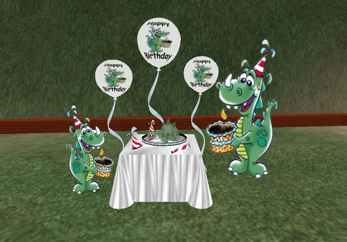 Second Life Marketplace - Divivity Happy Dragon Birthday Party Kit