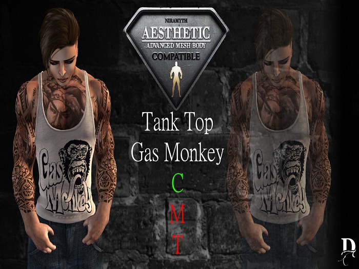 Second Life Marketplace - *D* Aesthetic -Tank Top Gas Monkey