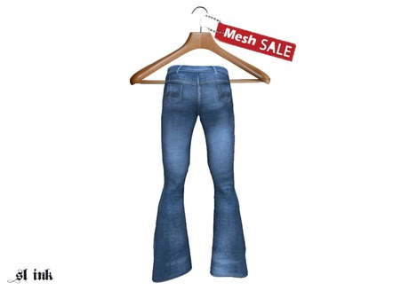 Second Life Marketplace - .:sl ink:. Mesh Bootcut Jeans light blue