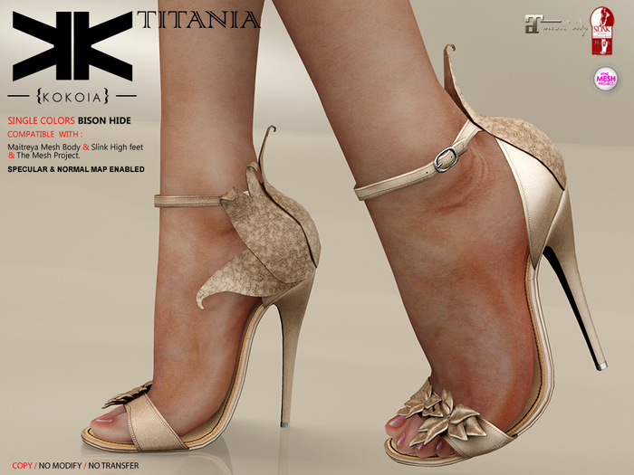Second Life Marketplace - Titania :: Shoes :: Bison Hide :: {kokoia}