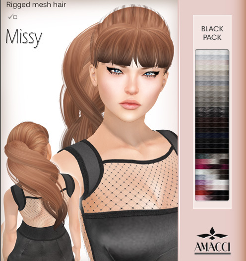 Second Life Marketplace - Amacci Hair - Missy - Black Pack
