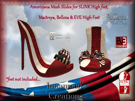 Second Life Marketplace - Americana Mesh Slides for SLINK, Maitreya ...