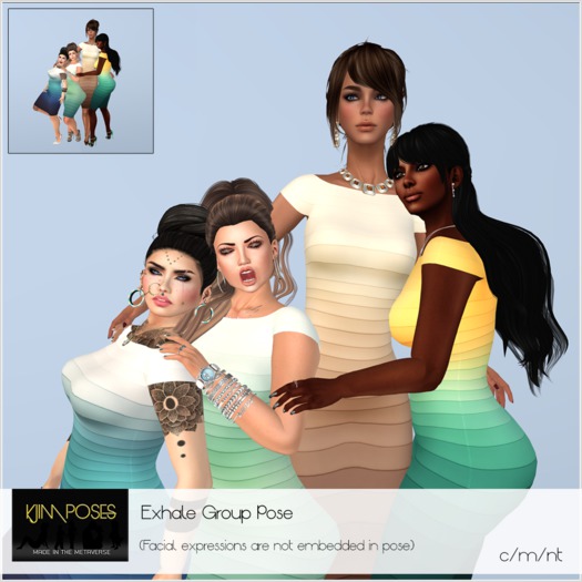 Second Life Marketplace - KJIm Poses: Exhale Group Pose