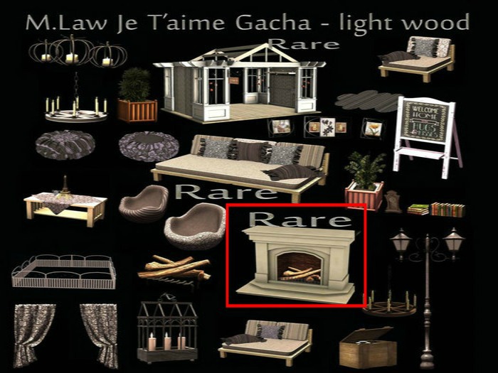 Second Life Marketplace Mlaw Je Taime Pergola Set Light Fireplace