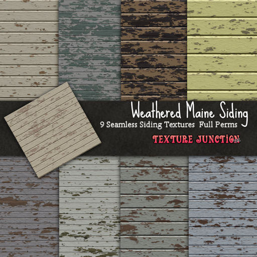 Second Life Marketplace - ~TJ~ Weathered Maine Siding Textures Walls ...