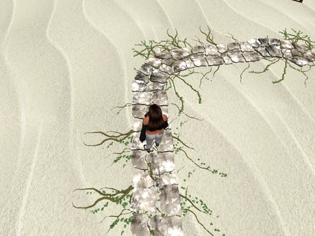 Second Life Marketplace - Mesh Garden stone path kit Easy Build(crate)