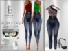 Second Life Marketplace - B Prudence Rose Top & Jeans Outfit