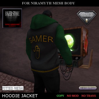 Second Life Marketplace - #AESTHETIC Hoodie Jacket GAMER