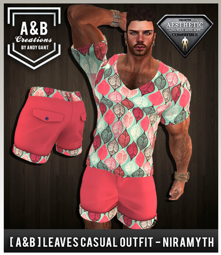 Second Life Marketplace - [ A&B ] LEAVES casual outfit - NIRAMYTH
