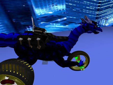 Second Life Marketplace - blue dragon trike