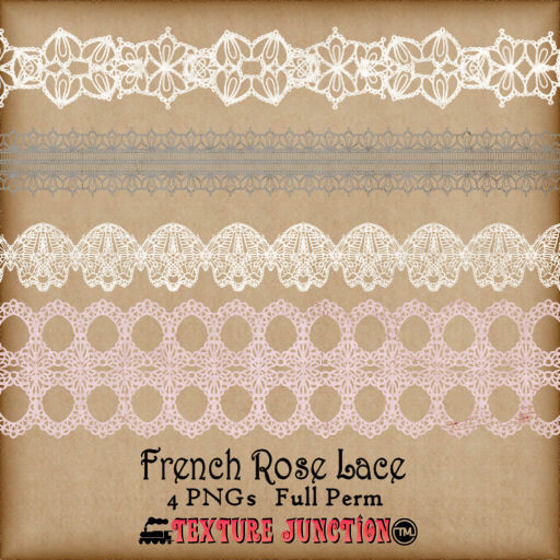 Second Life Marketplace - ~TJ~ French Rose Lace Vintage Textures